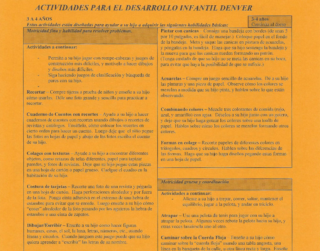 Denver 2 Escala de Desarrollo Infantil - PSICONUBE