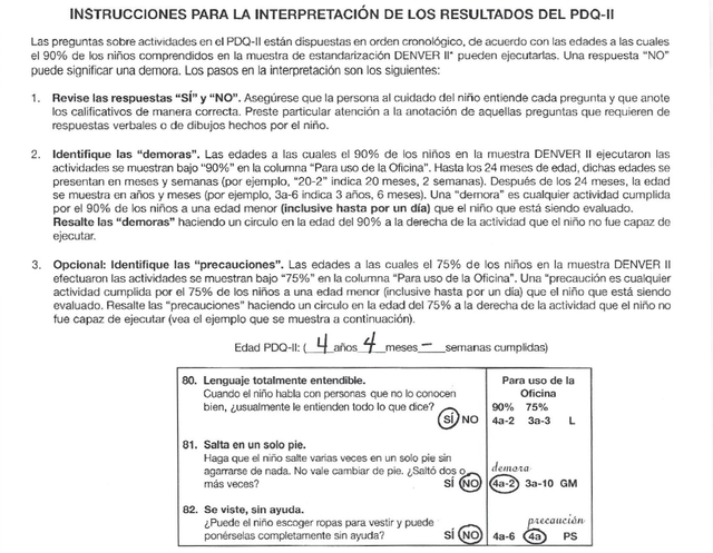 Denver 2 Escala de Desarrollo Infantil - PSICONUBE