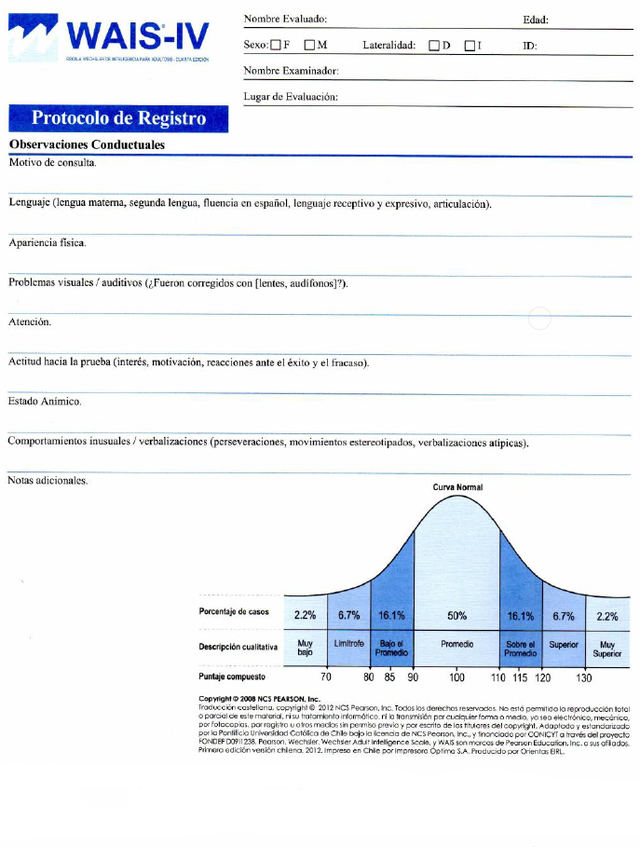 Wais Iv Corrección con Software con Interpretación