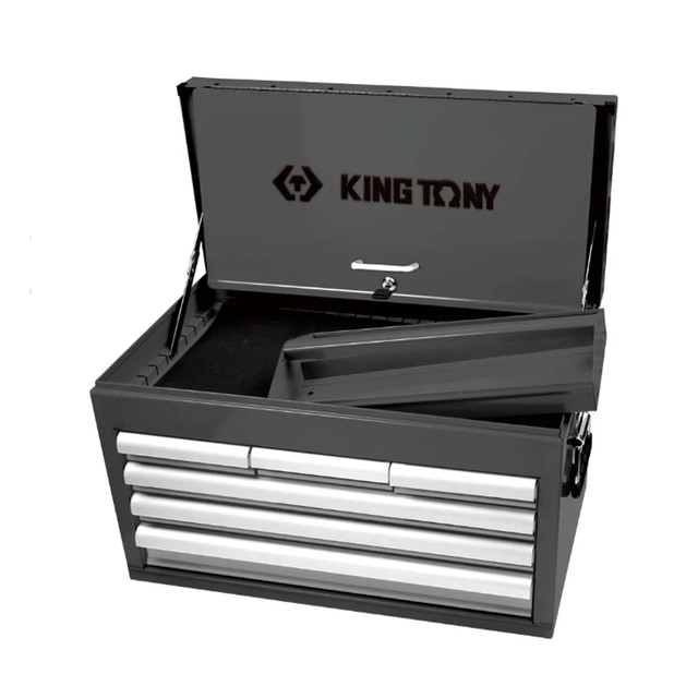 Baú Metálico tipo Gabinete com 6 Gavetas 87411-6B - CINZA - KING TONY