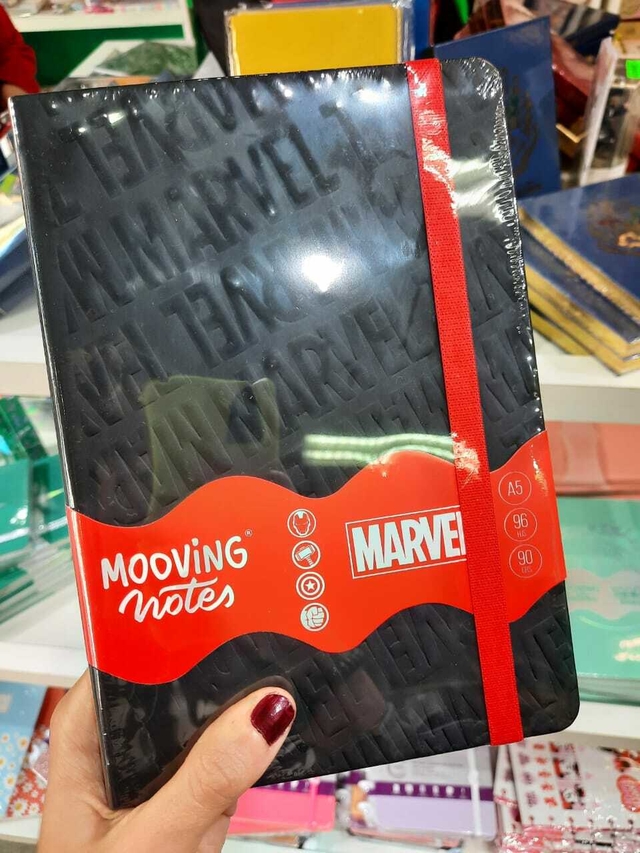 CUADERNO MOOVING NOTES MARVEL A5 X 80 HJS RAYADO