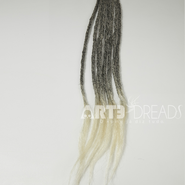 DREAD SINTÉTICO LUZES PONTA PLATINADA - Arte Dreads