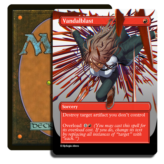 Vandalblast - Proxy Alter Custom Power Chainsaw Man Magic The Gathering