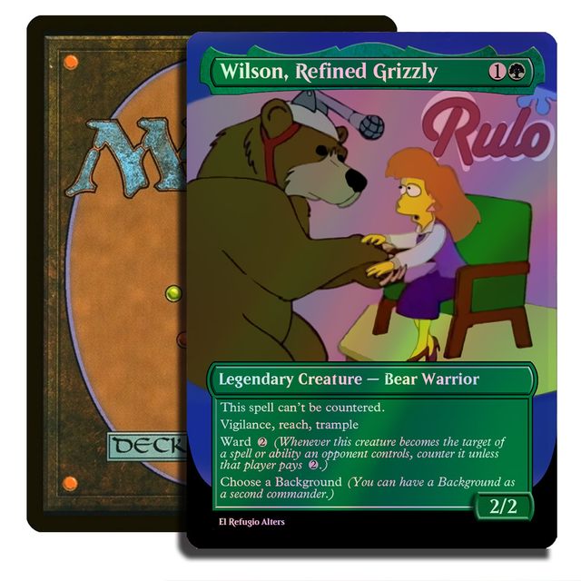 Wilson, Refined Grizzly - Carta Proxy Alter Simpsons Rulo Magic The ...