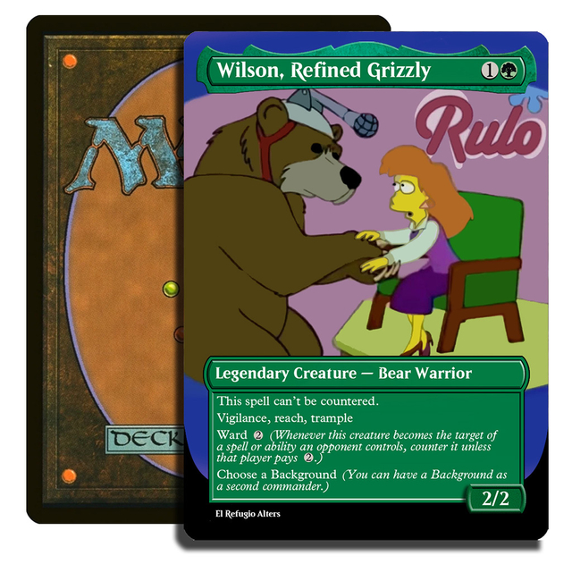Wilson, Refined Grizzly - Carta Proxy Alter Simpsons Rulo Magic The ...