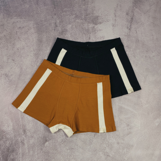 [BOXERS x2] Camel/Blanco + Negro/Blanco, XS - CHABON