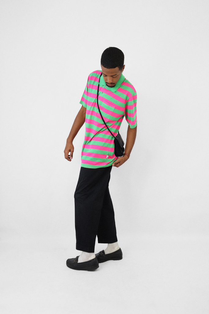 GG | Camisa Polo Verde&Rosa Ysport - REFFE SHOP ッ