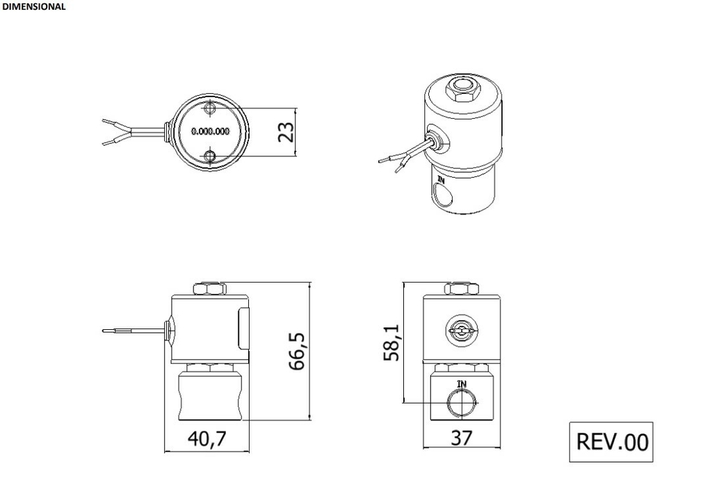 Válvula solenoide 12104 2 vias N.F. rosca 1/4" 110VCA p/ Vapor até 1