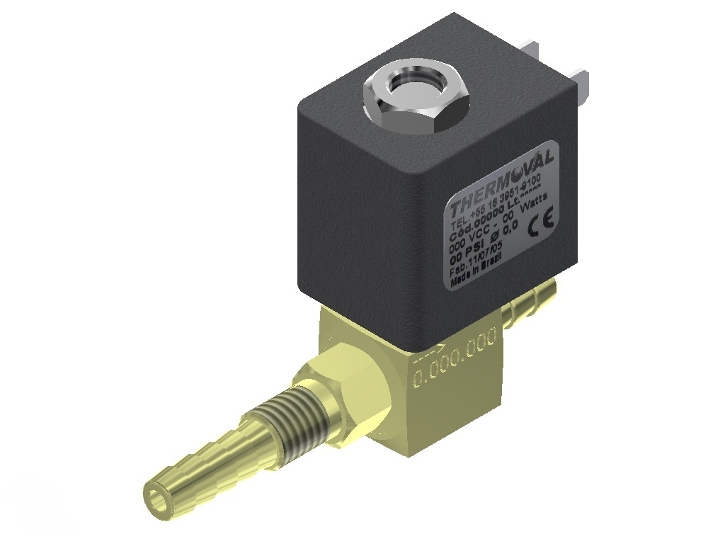 Válvula solenoide 12449 2 vias N.F. com filtro rosca M10 e espigão