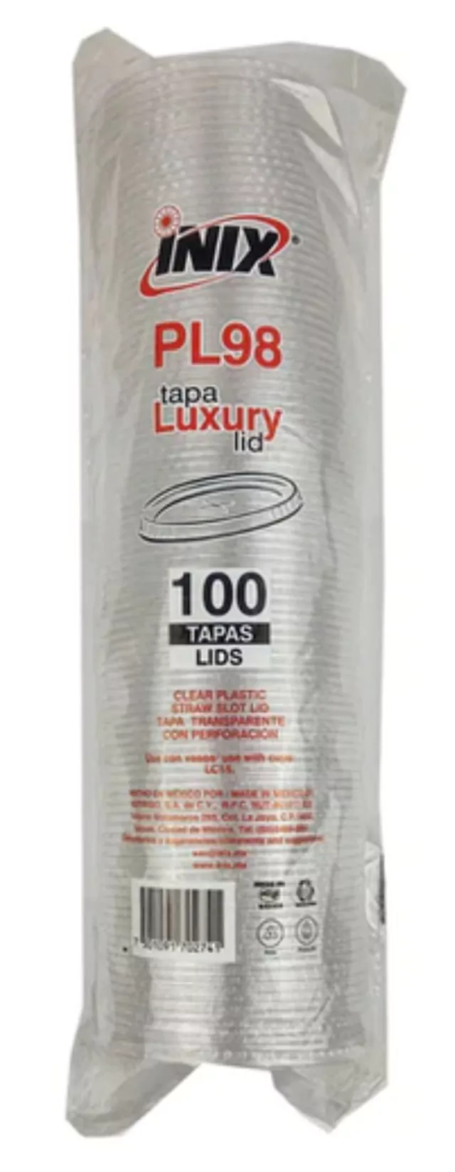 100 Tapas planas Inix 16 oz, PL98 - Comprar en Allweek