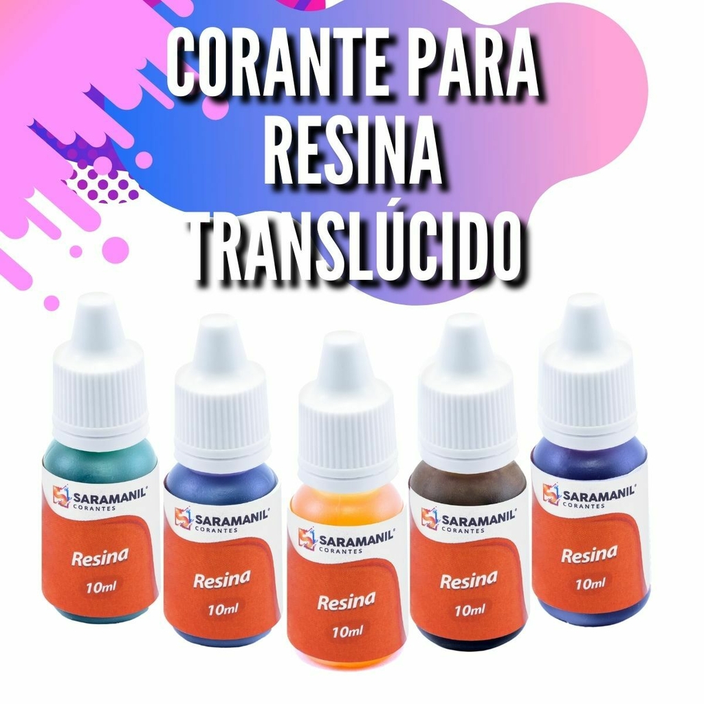 Kit Corante Translúcido Para Resina Poliéster 10ml Com 7 Cores