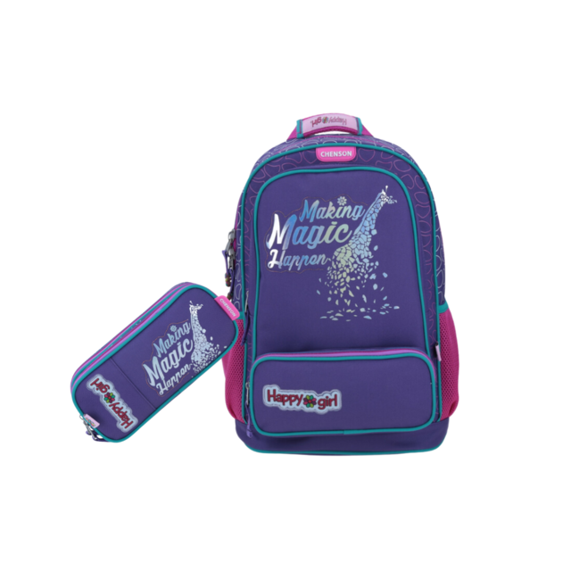 SET GRANDE AZUL HAPPY GIRL COOMY - Mochilas Valpa