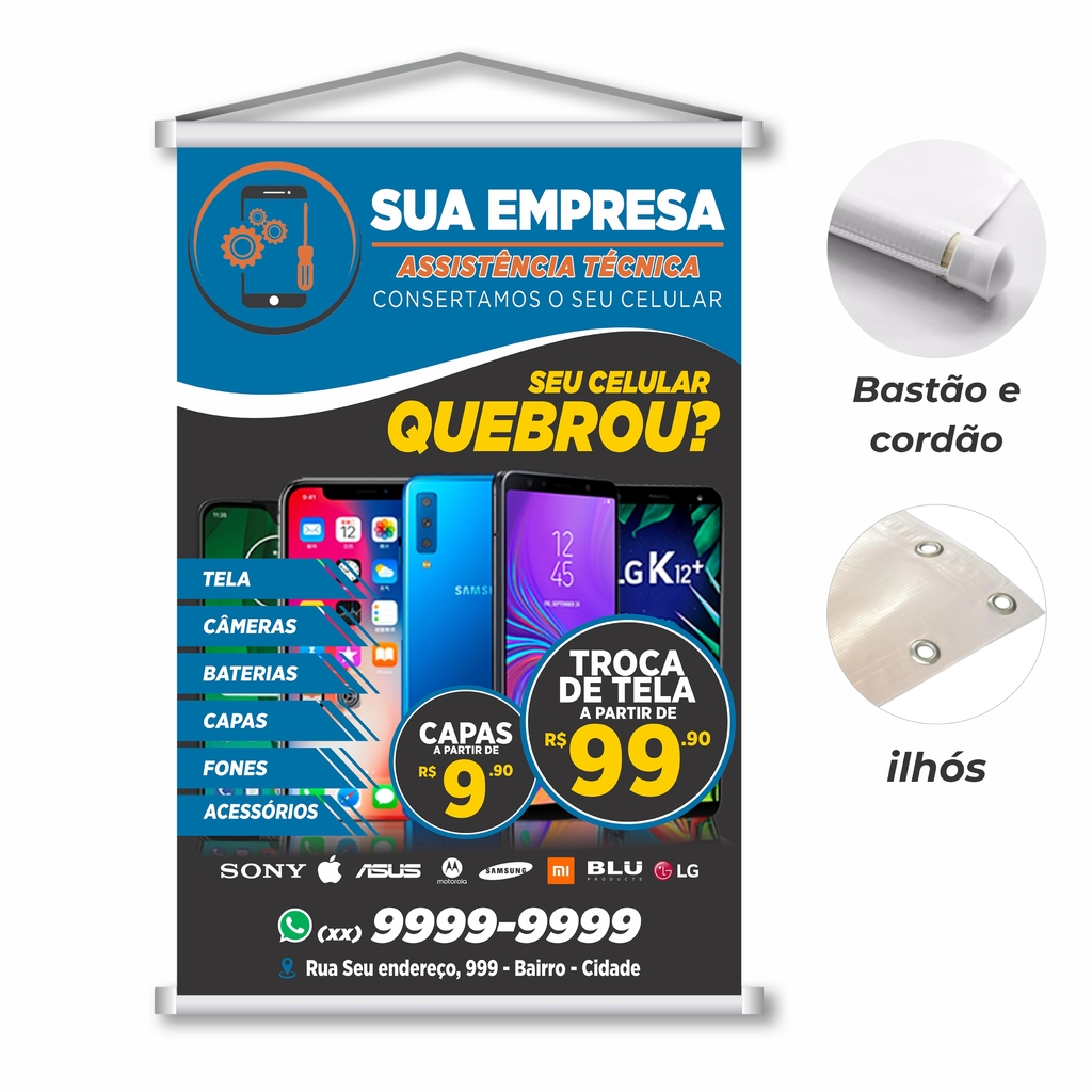 BANNER FAIXA EM LONA PERSONALIZADO - VP Design
