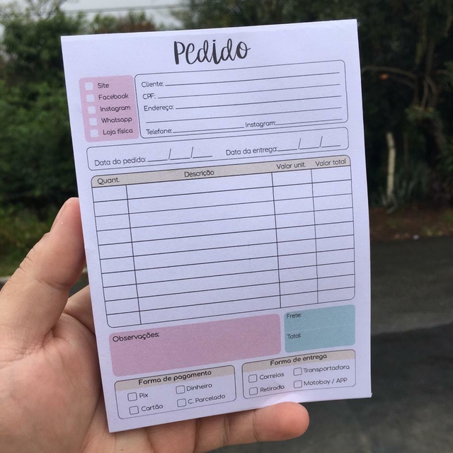 BLOCO DE PEDIDO - 10x14,8cm - Comprar em VP Design