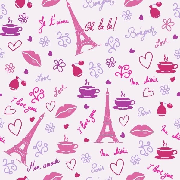 Papel de Parede Paris Rosa