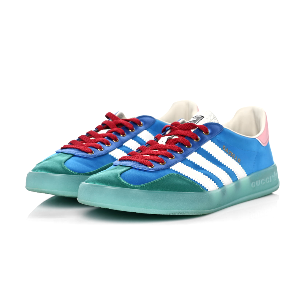 Tênis Adidas Gucci x Gazelle 'Light Blue Silk'