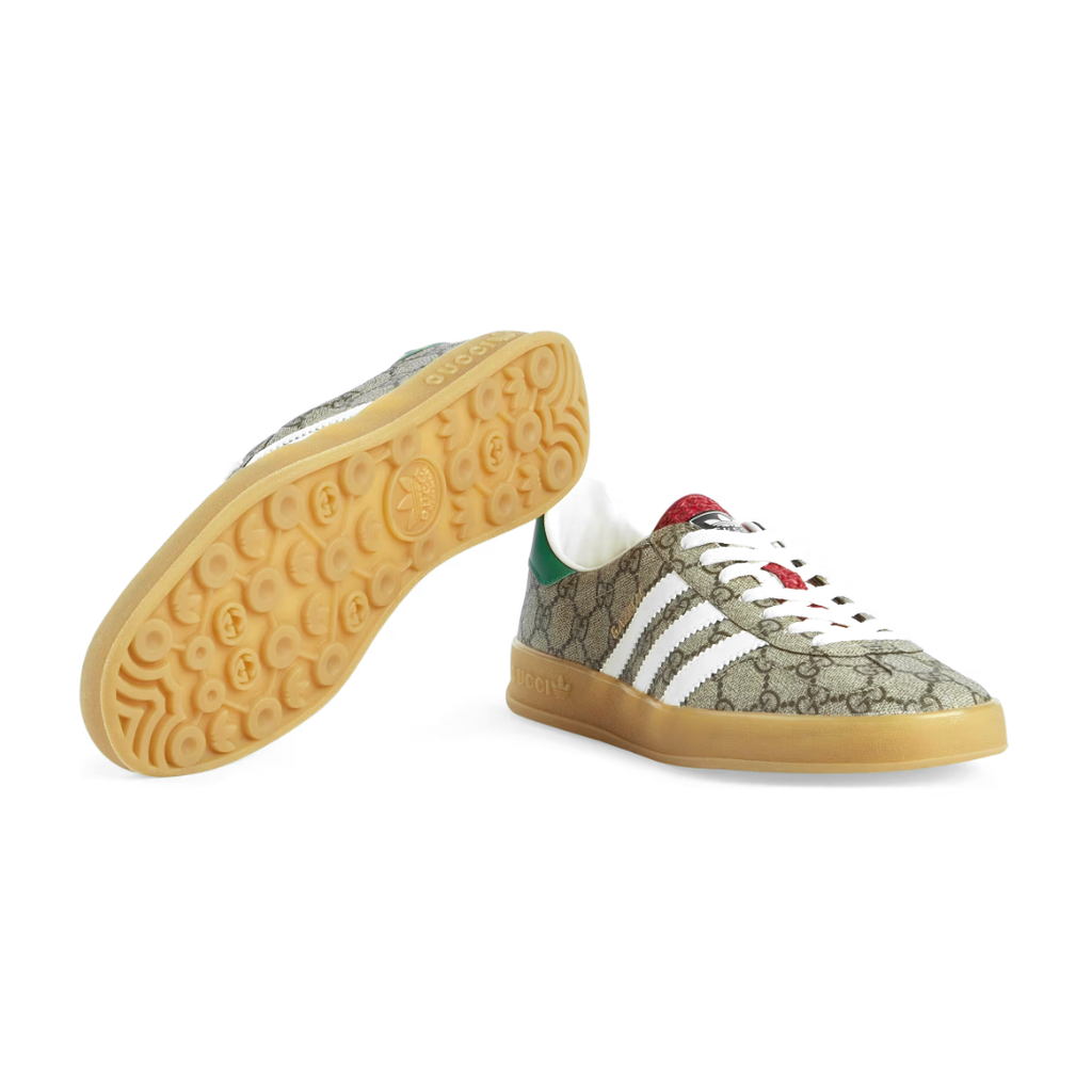 Tênis Adidas Gucci x Gazelle Beige Ebony Supreme