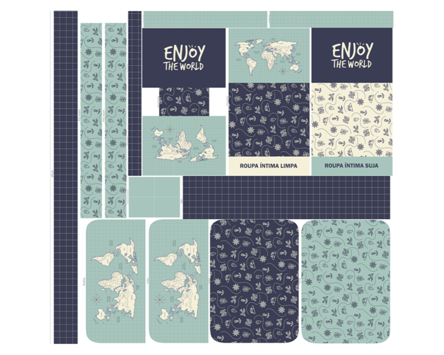 Mala de viagem - Molde em tecido | DIVERSOS MODELOS