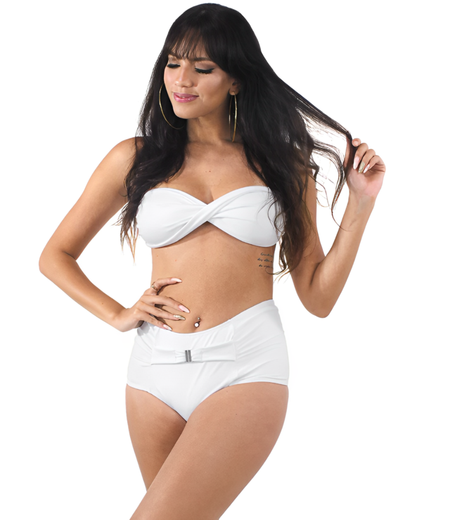 Biquíni Hotpants Branco Nayara