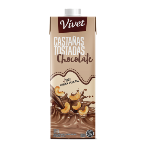 LECHE DE CASTAÑAS SABOR CHOCOLATE 1 LITRO - VIVET - VIVET