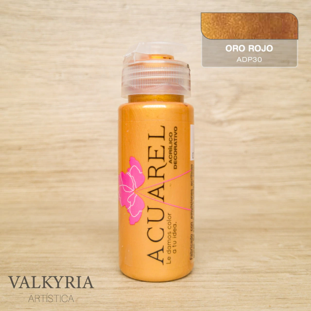 Acrílico Perlado Oro Rojo 60cc