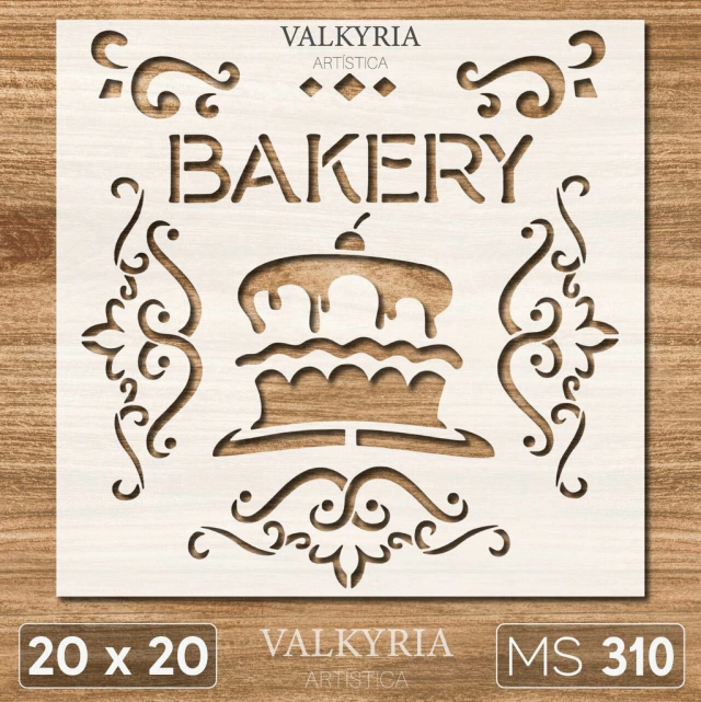 Stencil "Bakery" 20 x 20 | Manos Stencils