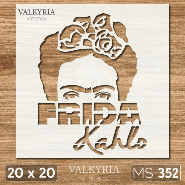 Stencil "Frida Kahlo" 20 x 20 | Manos Stencils