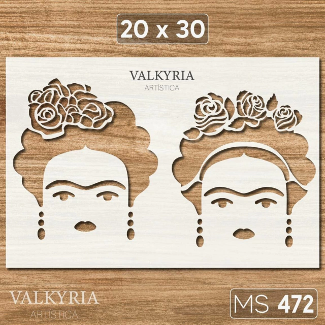 Stencil "Caras Frida Kahlo" 20 x 30 | Manos Stencils