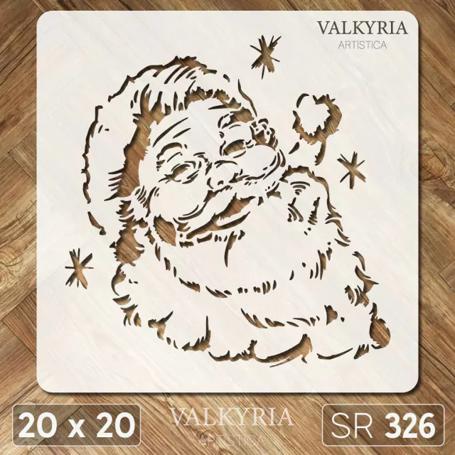 Stencil 20 x 20 "Cara de Papá Noel" | SR 326
