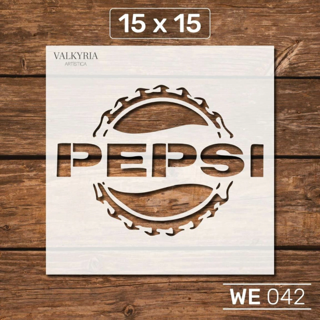Stencil "Pepsi" 15 x 15 | Sweet Art Láser