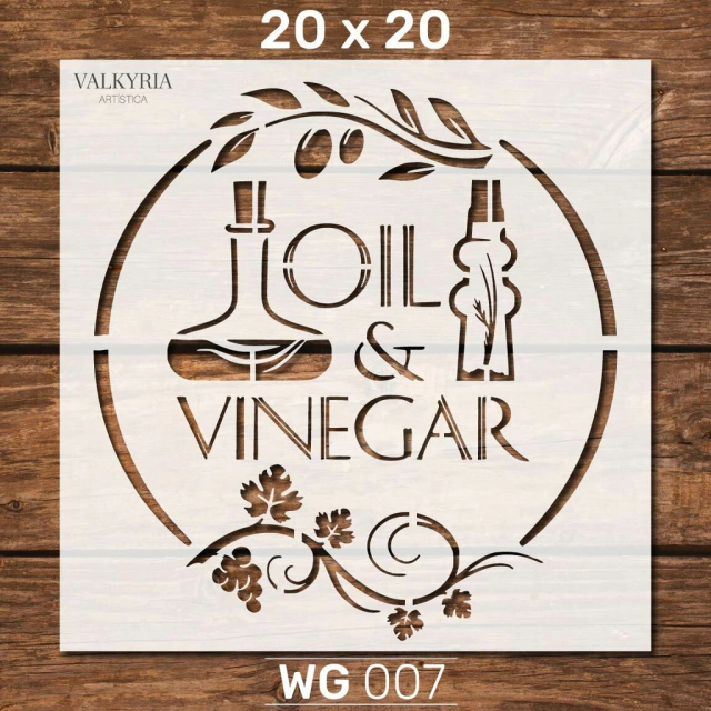 Stencil "Oil and Vinegar" 20 x 20 | Sweet Art Láser