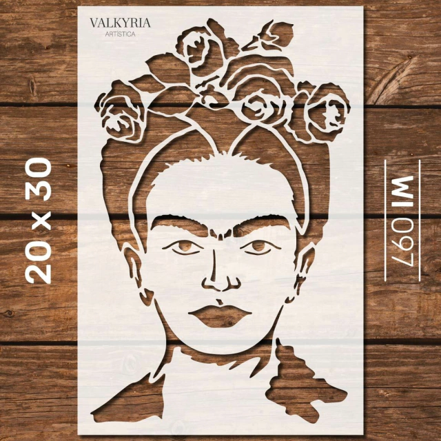 Stencil "Frida Kahlo" 20 x 30 | Sweet Art Láser