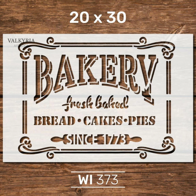 Stencil 20 x 30 "Bakery" | I373
