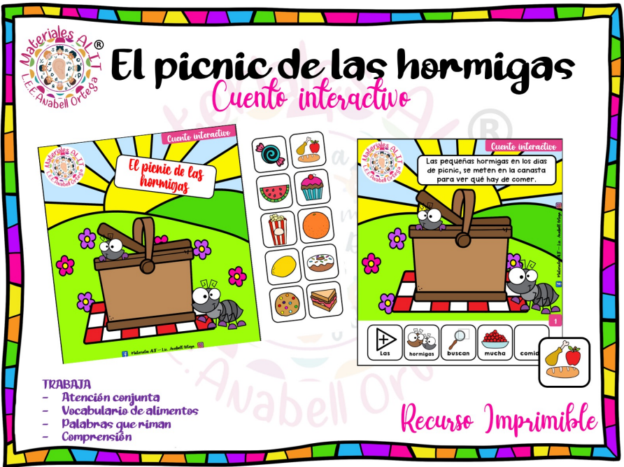 Cuento imprimible - El picnic de las hormigas