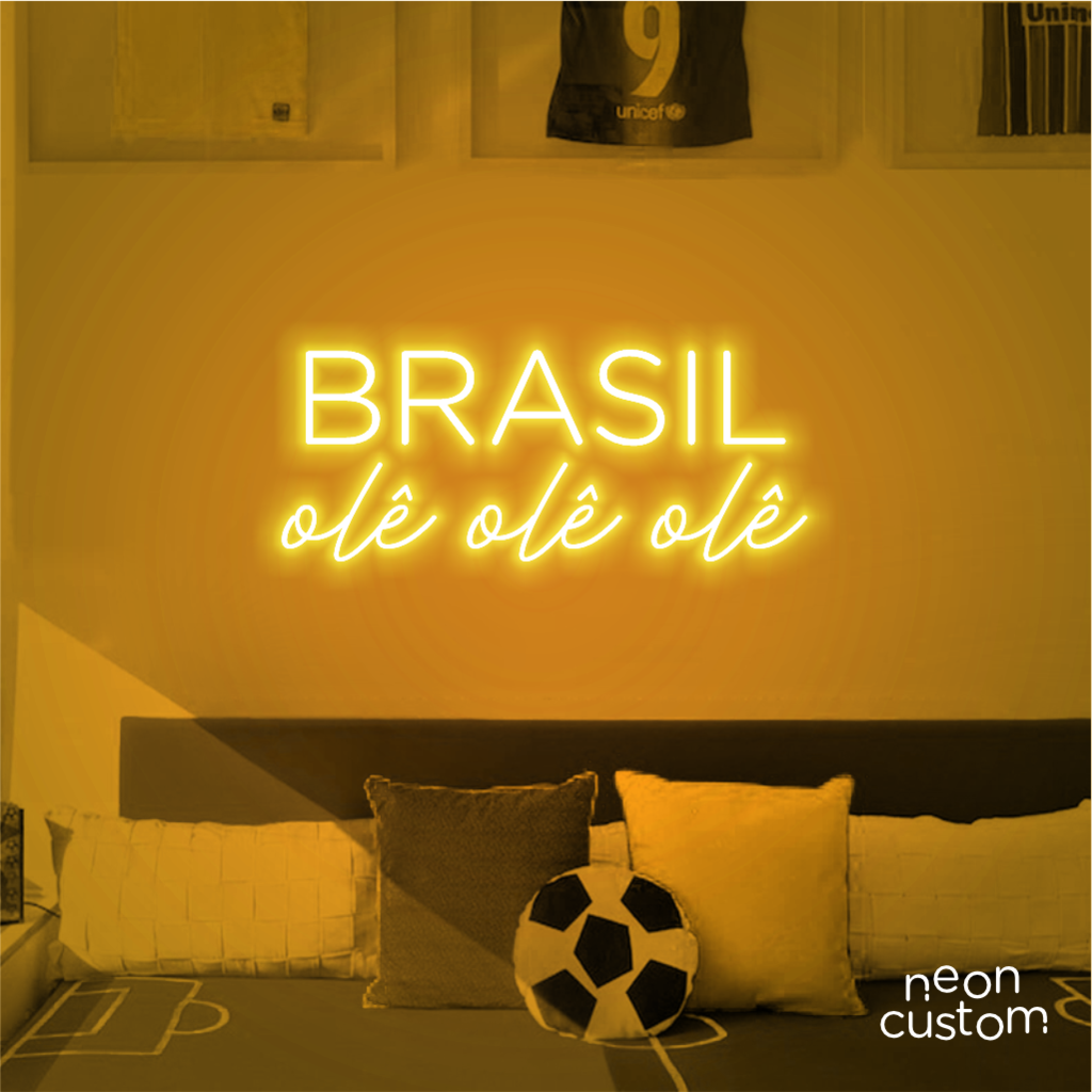 Led Neon BRASIL Olê Olê Olê - 25% OFF - NeonCustom