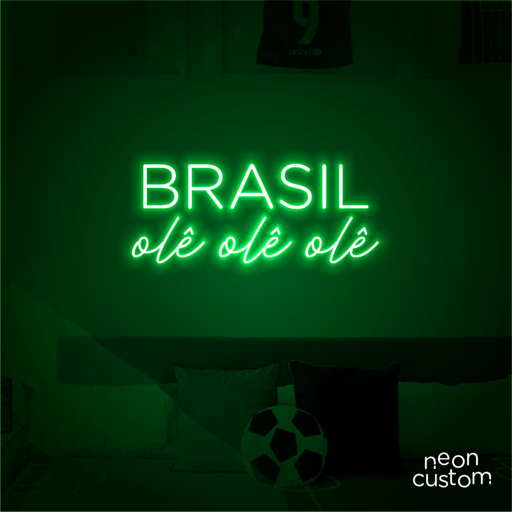 Led Neon BRASIL Olê Olê Olê - 25% OFF - NeonCustom