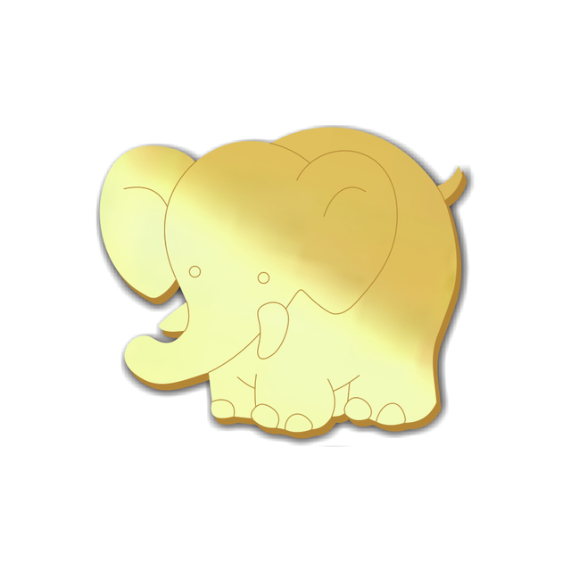 Aplique em acrilico espelhado Elefante - 3 unidades (ap- 363)