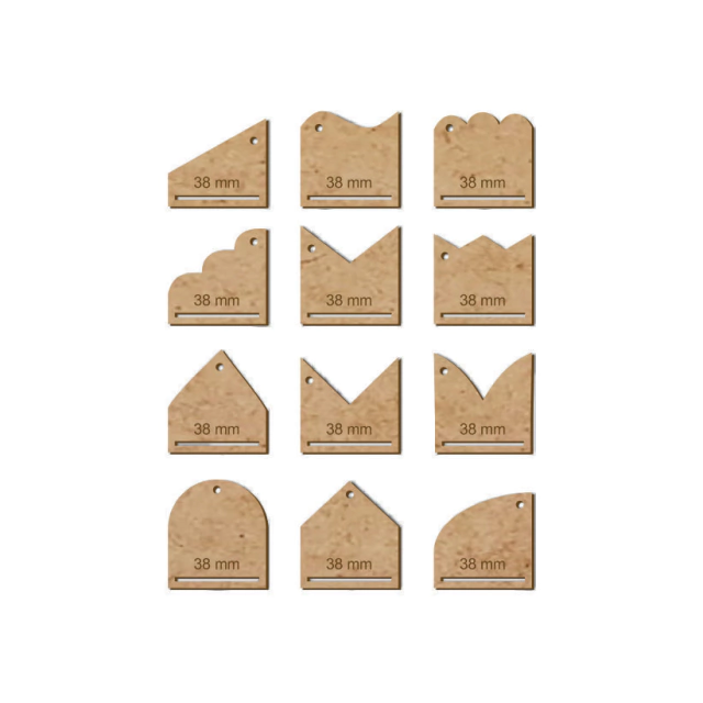 Molde 38mm MDF cru Acabamento para pontas de fitas