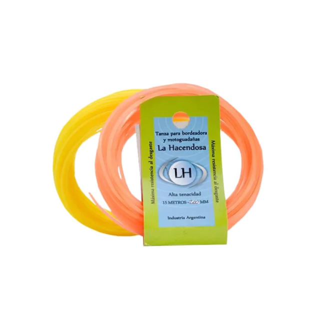TANZA PARA BORDEADORA CUADRADA MADEJA 1,5MM X15MTS LA HACENDOSA
