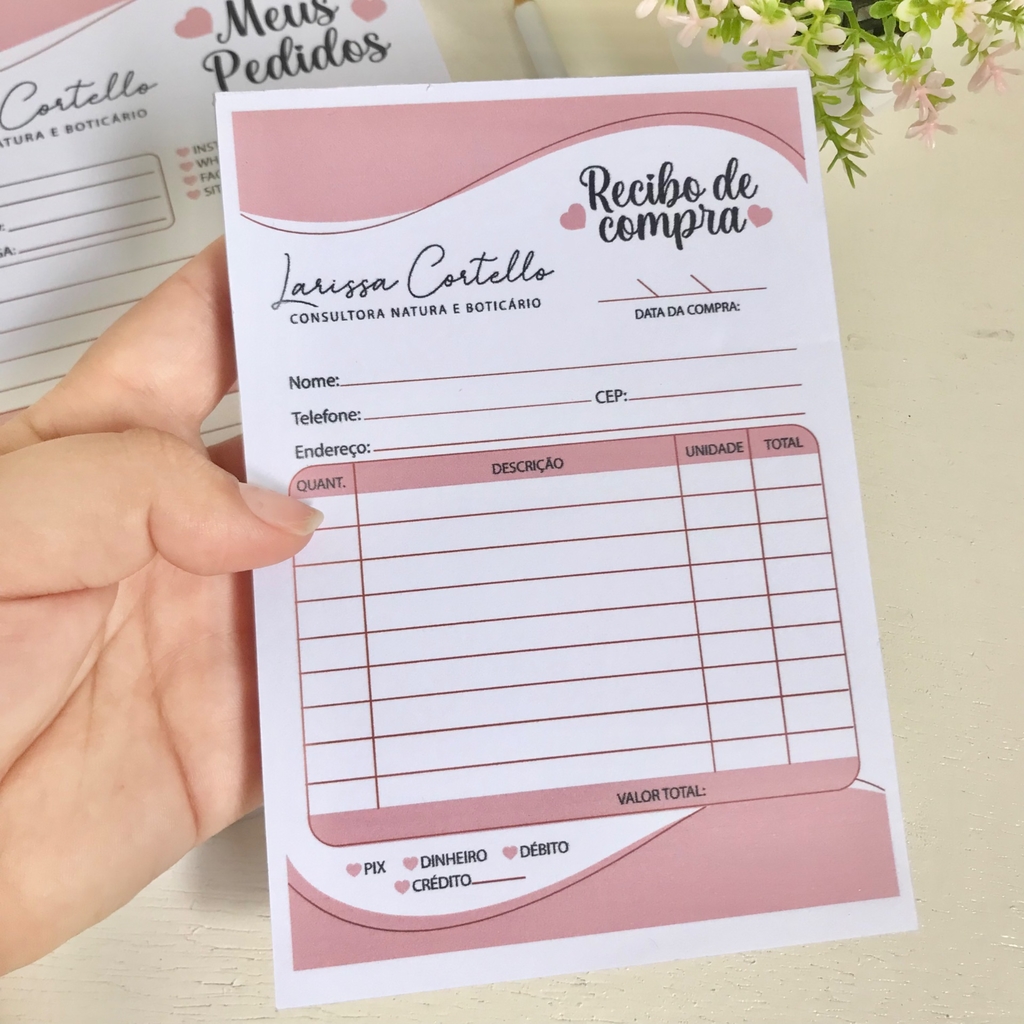 Bloco de Recibo Personalizado - 10x15 - Logosvelasco