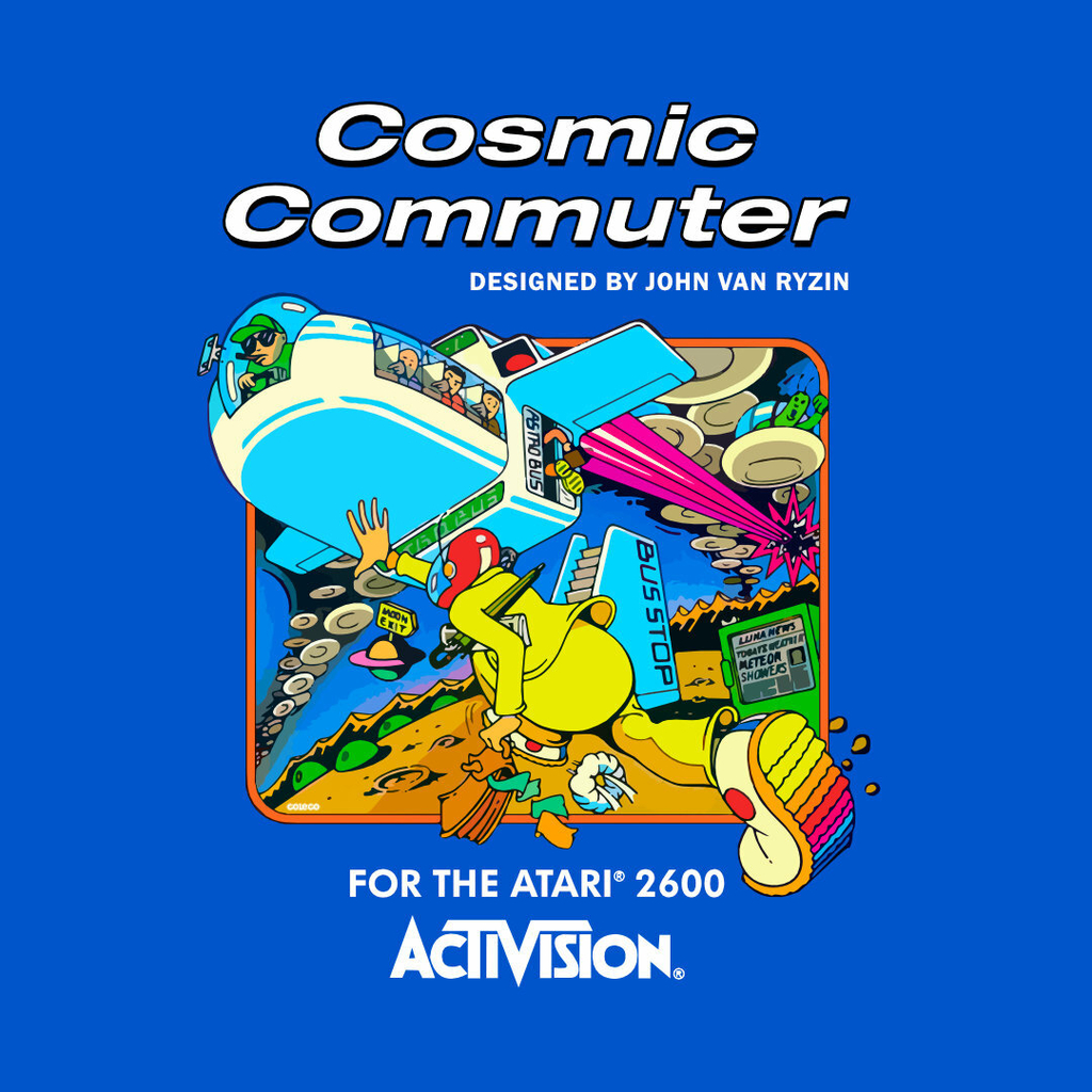Camiseta Cosmic Commuter Atari Activision - Retro Games