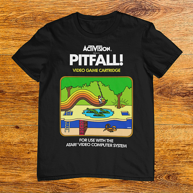 Camiseta Pitfall Harry's Jungle Adventure Atari Activision - Retro Games