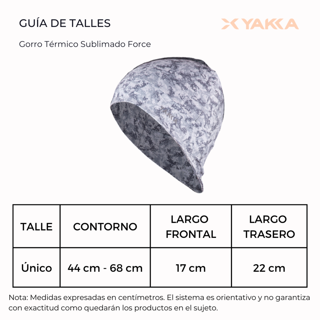 Gorro Termico Sublimado Force - Comprar en Yakka