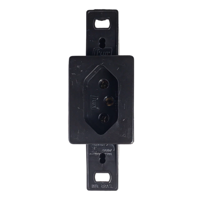 Tomada Quadrada para Condulete 3 Pinos 20A 9023 Blux - Preto