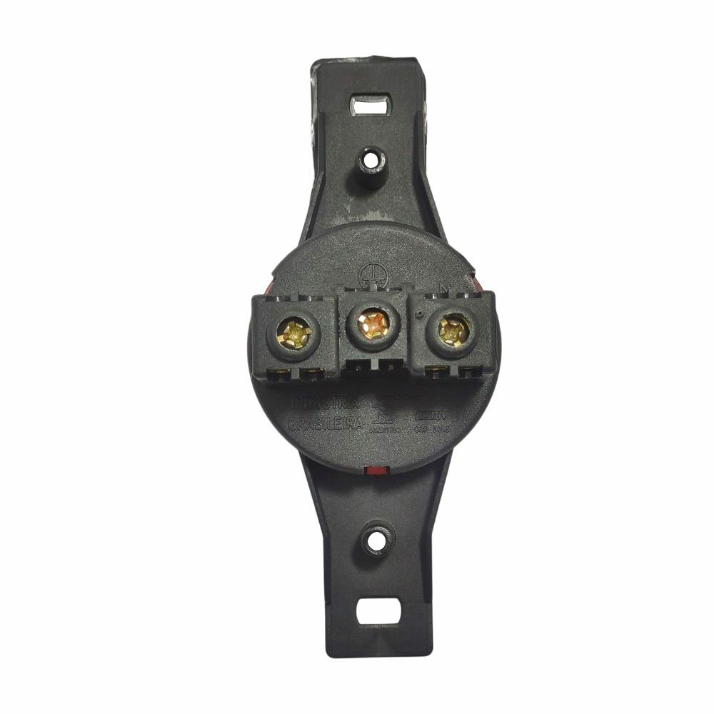 Blux Gris Tomada Redonda para Condulete 3 Pinos 20A 9896 - Vermelha