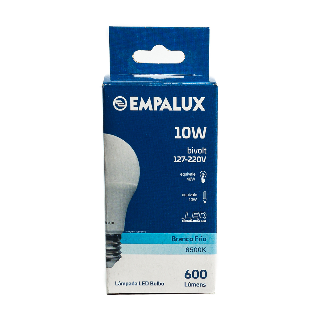 Lâmpada Bulbo A60 Led 10W Branco Frio 6500K Empalux