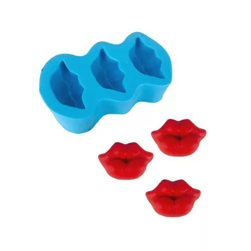 Molde de Silicone Beijo 3 Cavidades