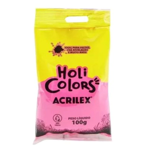 Holi Colors 50 Gramas - Rosa - Darlene Artesanatos