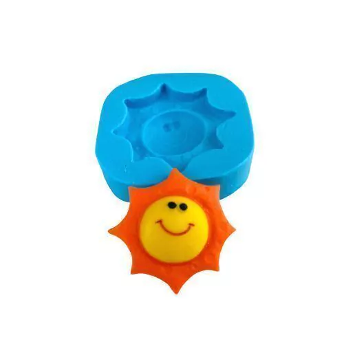 Molde Silicone Sol com Rosto - Darlene Artesanatos