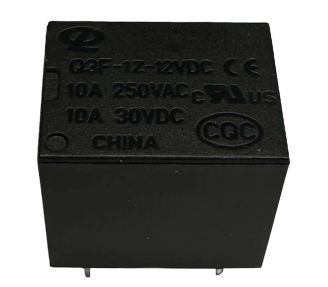 RELE DC 12 VOLTS 10 AMPERES 120V - 7 AMPERES 240V - RM012 - 5 TERMINAIS